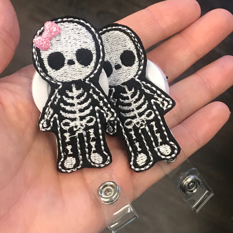 Skeleton Badge Reel Radiology Badge Clip Retractable Badge - Etsy