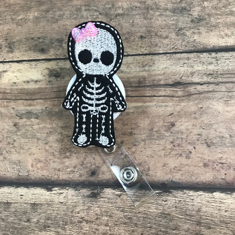 Skeleton Badge Reel Radiology Badge Clip Retractable Badge - Etsy