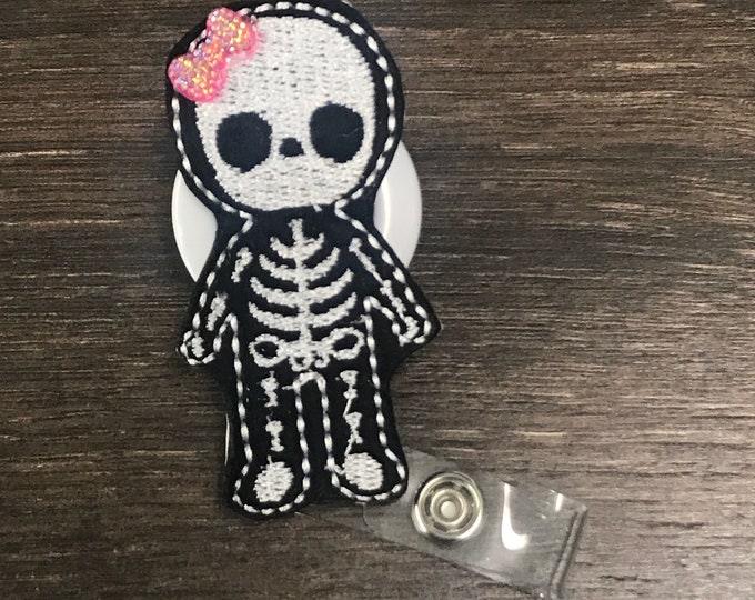 Skeleton Badge Reel Radiology Badge Clip Retractable Badge - Etsy