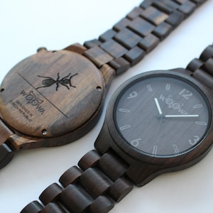 Free Custom Engraving, Elegant Handmade Men Wooden Watch Made From ...