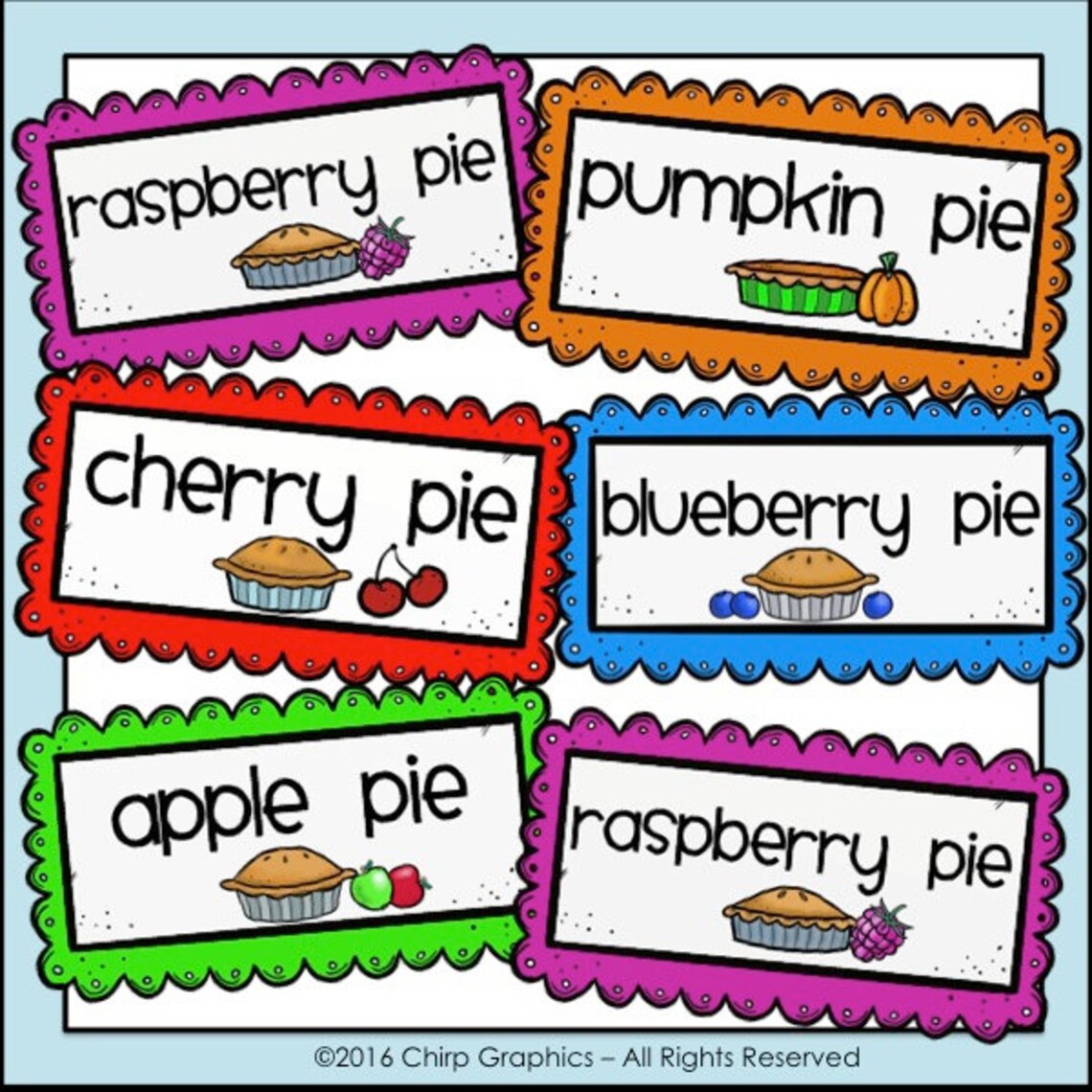 Make a Pie Clip Art Set Chirp Graphics - Etsy
