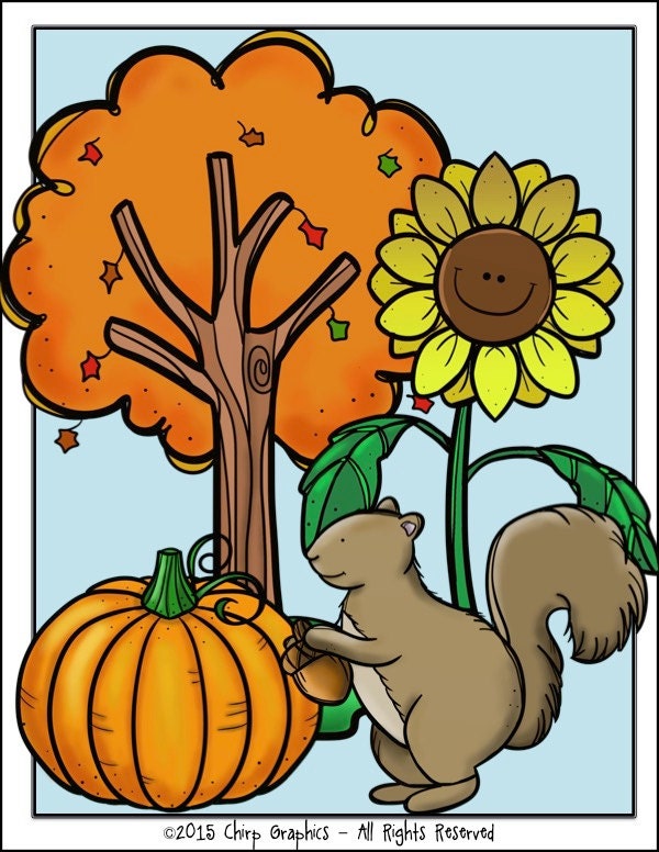 All Things Fall Clip Art Set - Chirp Graphics - Etsy