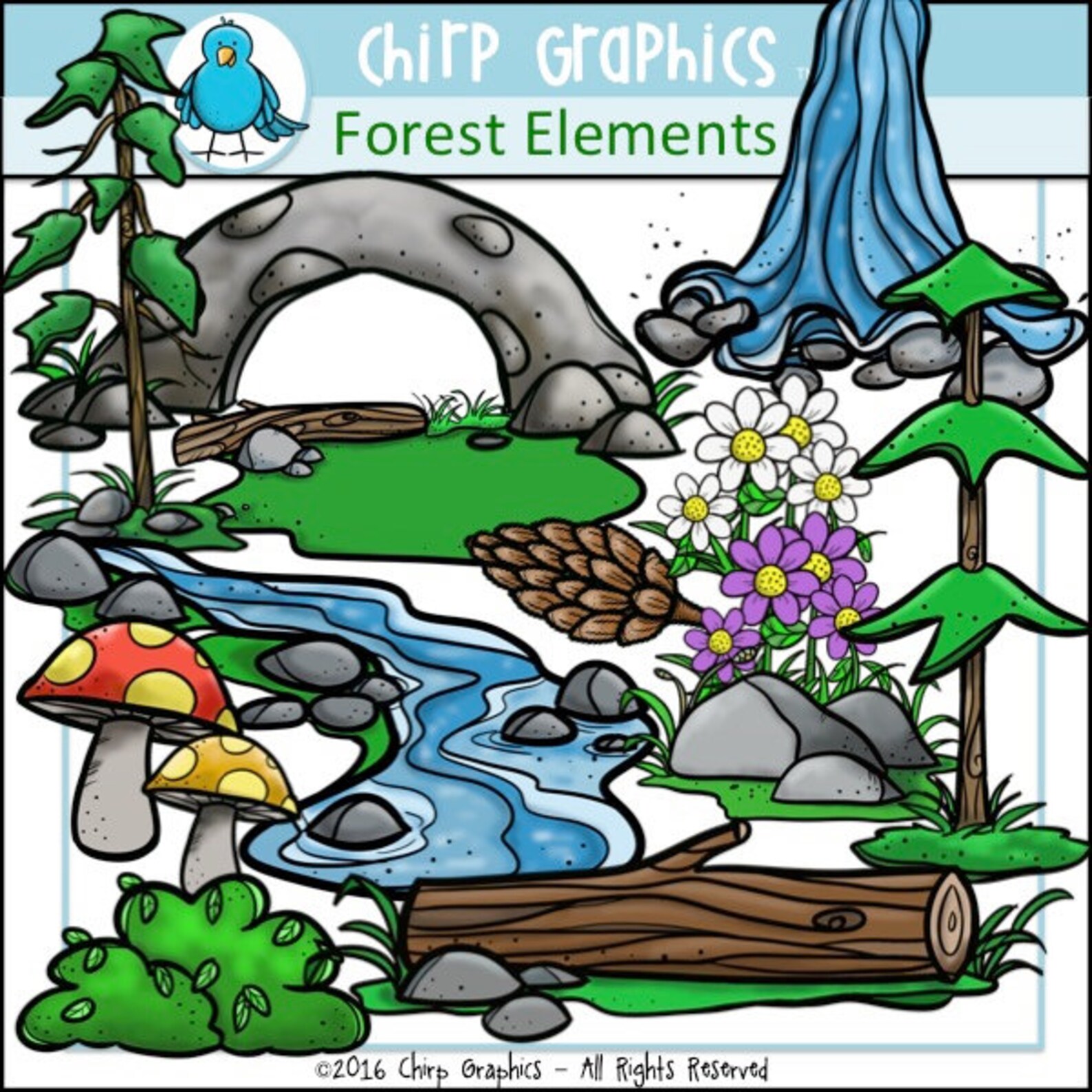Forest Images Clip Art Set - Chirp Graphics - Etsy