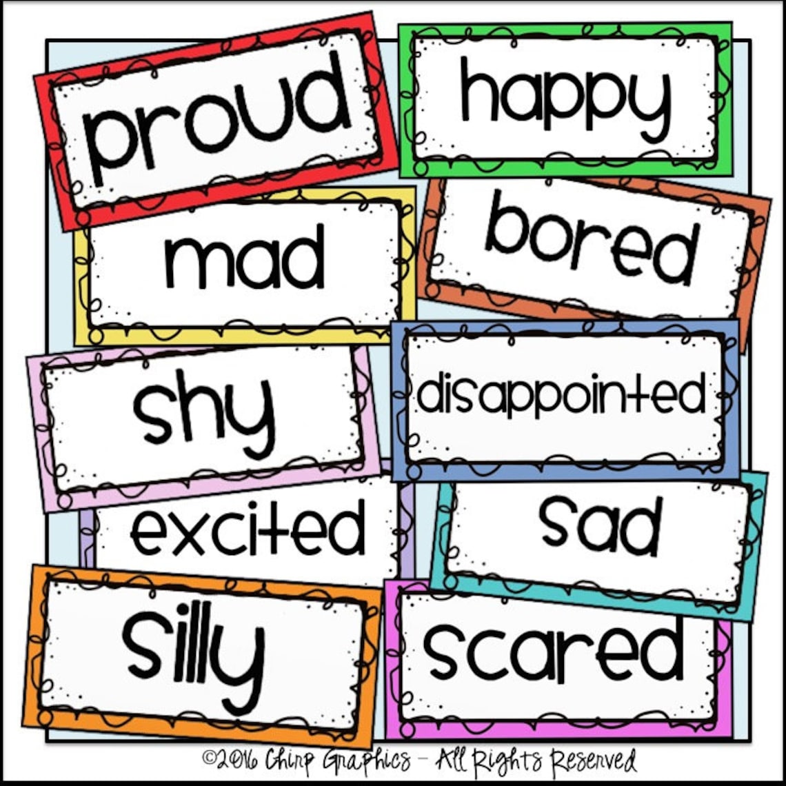 Children Feelings Faces Clip Art Set 1 - Chirp Graphics - Etsy
