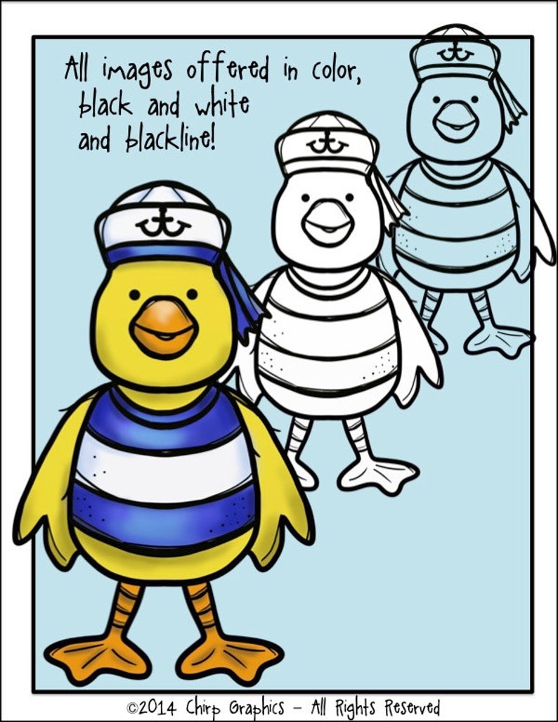 Five Little Ducks Clip Art Set Chirp Graphics | Etsy