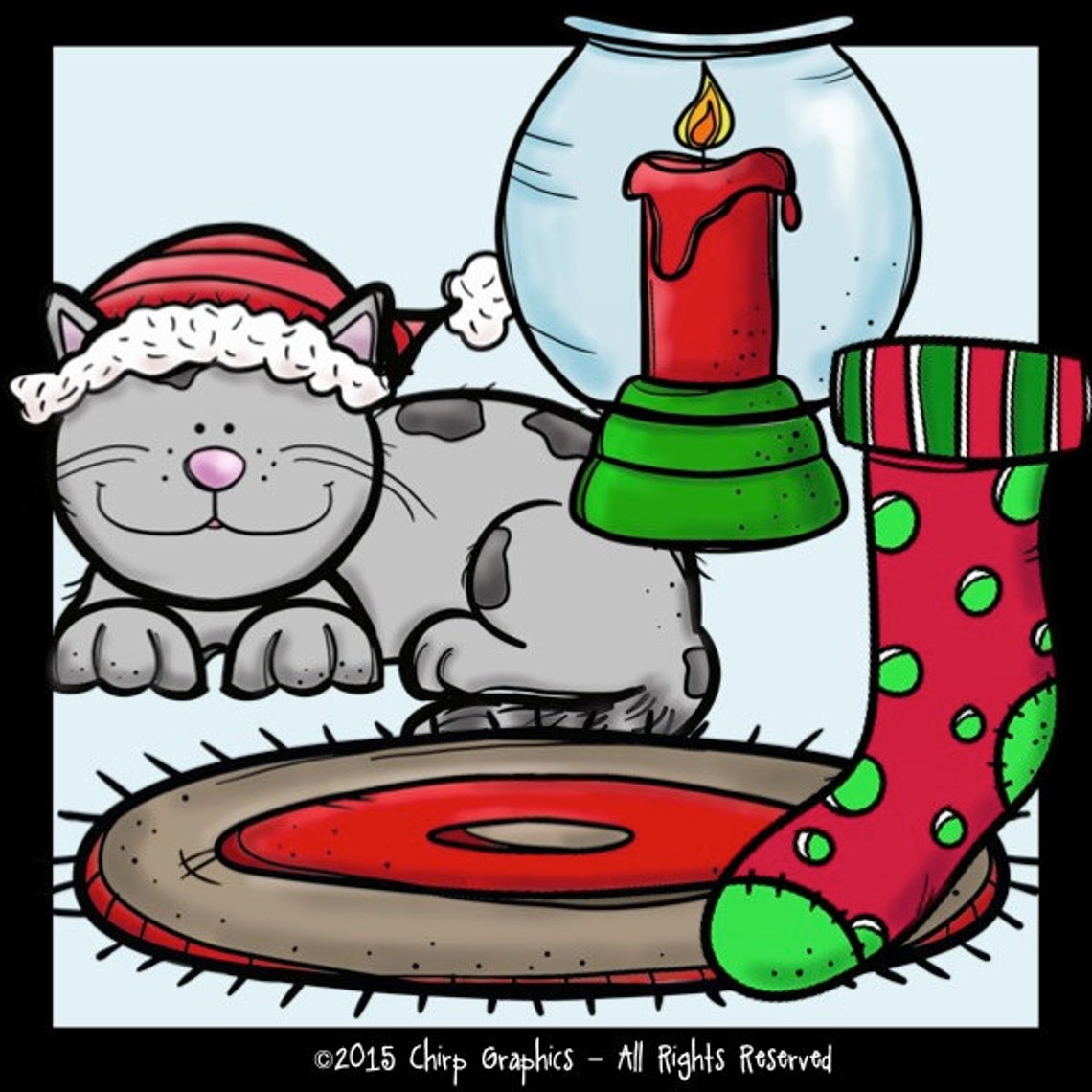 Christmas Stockings by the Fireplace Clip Art Set - Chirp Graphics - Etsy