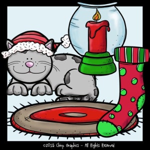 Christmas Stockings by the Fireplace Clip Art Set - Chirp Graphics - Etsy