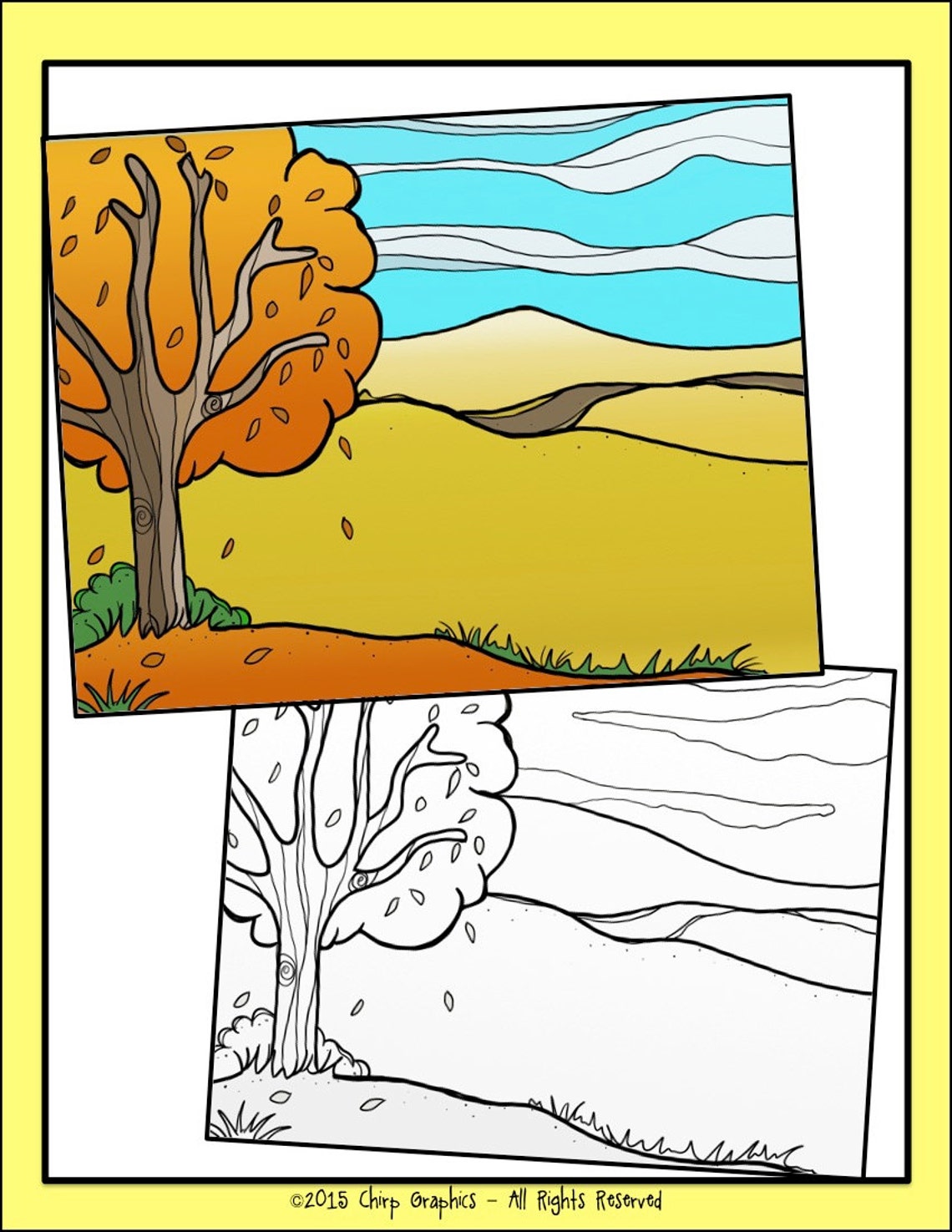 Seasons Background Papers Clip Art - Set 1 - Chirp Graphics - Etsy