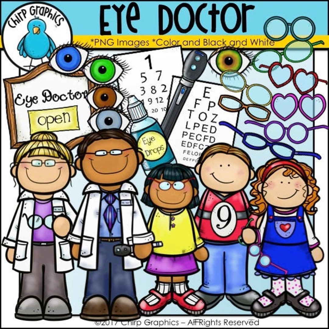 Eye Doctor Clip Art Set - Chirp Graphics - Etsy