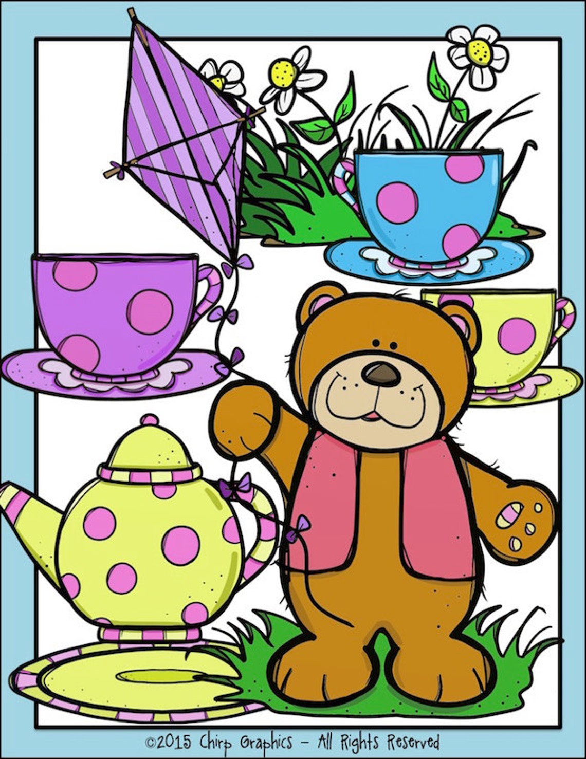 Teddy Bear Picnic Clip Art Set - Chirp Graphics - Etsy Canada