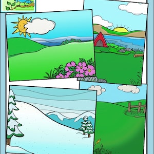 Seasons Background Papers Clip Art - Set 2 - Chirp Graphics - Etsy