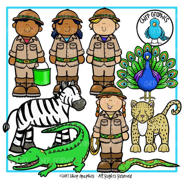 Zoo Animals Clip Art Set - Chirp Graphics - Etsy