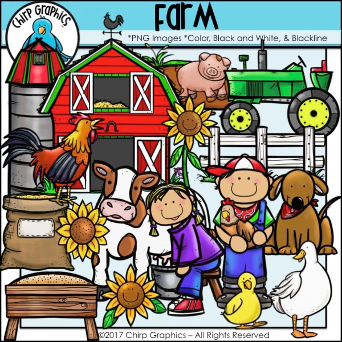Farm Clip Art Set - Chirp Graphics - Etsy