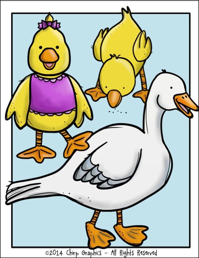 Five Little Ducks Clip Art Set Chirp Graphics | Etsy