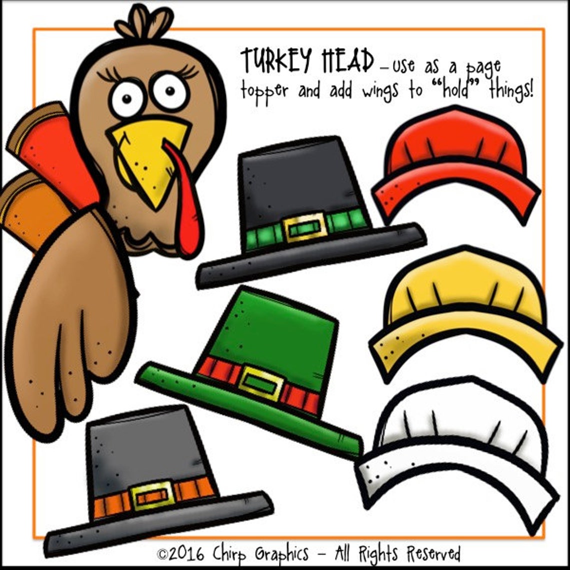 Make a Turkey Clip Art Set Chirp Graphics - Etsy Canada