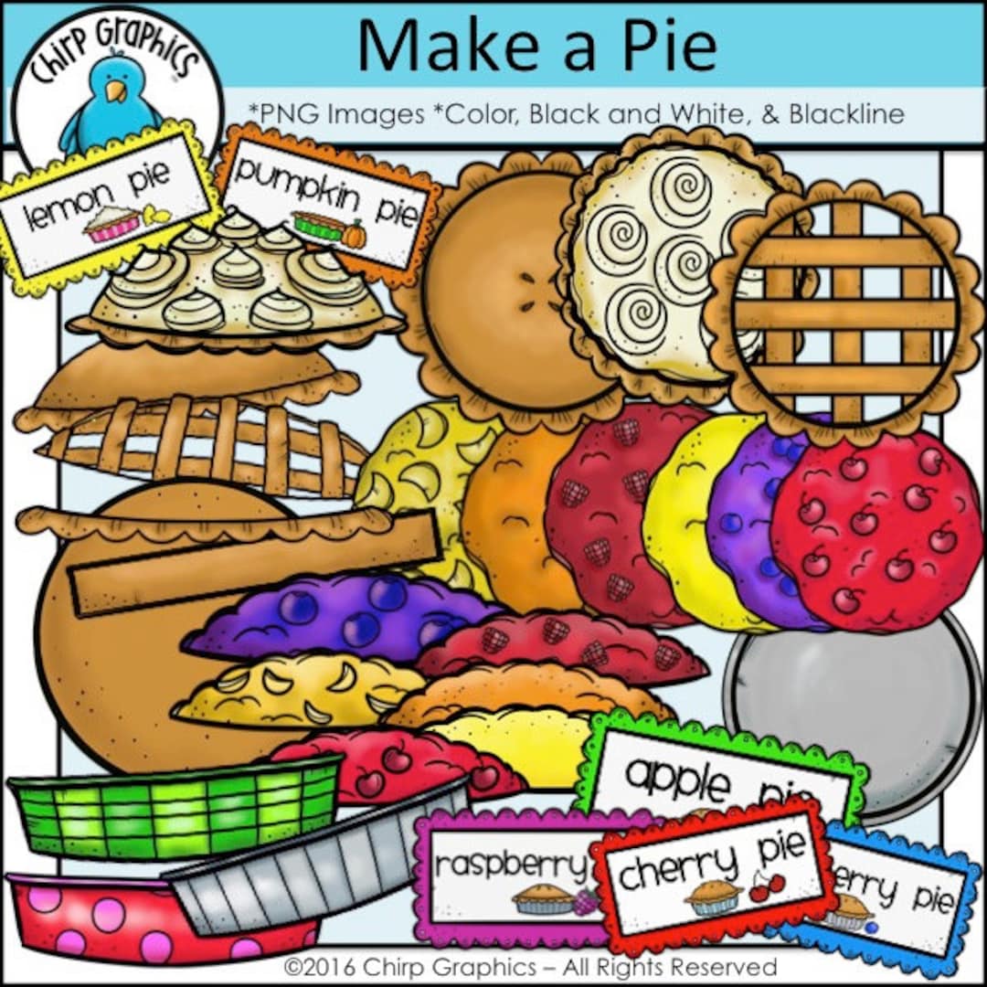 Make a Pie Clip Art Set - Chirp Graphics - Etsy