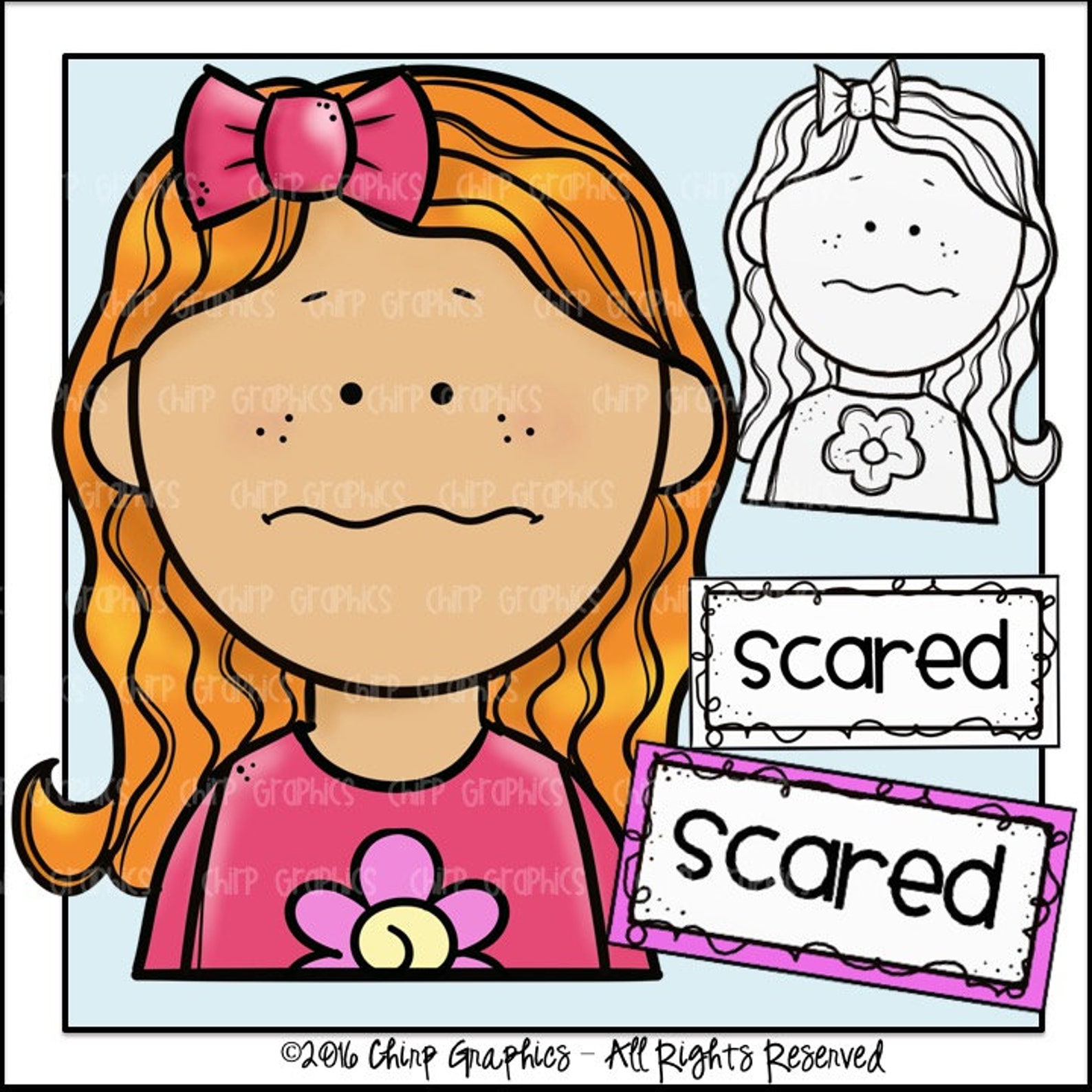 Children Feelings Faces Clip Art Set 1 - Chirp Graphics - Etsy