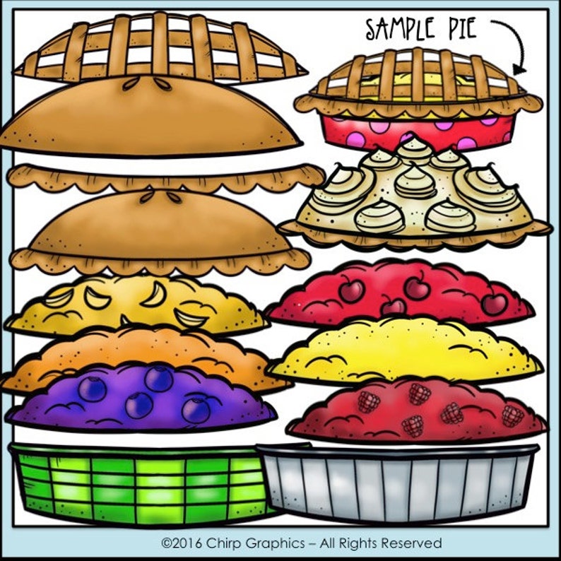 Make a Pie Clip Art Set - Chirp Graphics - Etsy