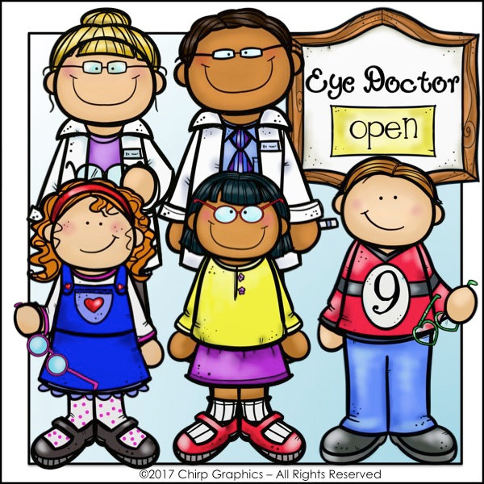 Eye Doctor Clip Art Set - Chirp Graphics - Etsy