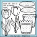 Tulips and Flower Pots Clip Art Set - Chirp Graphics - Etsy