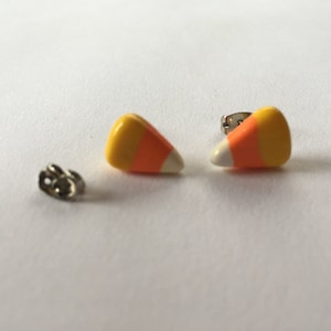 Candy Corn Earrings - Halloween Earrings - Polymer Clay - Candy Corn ...