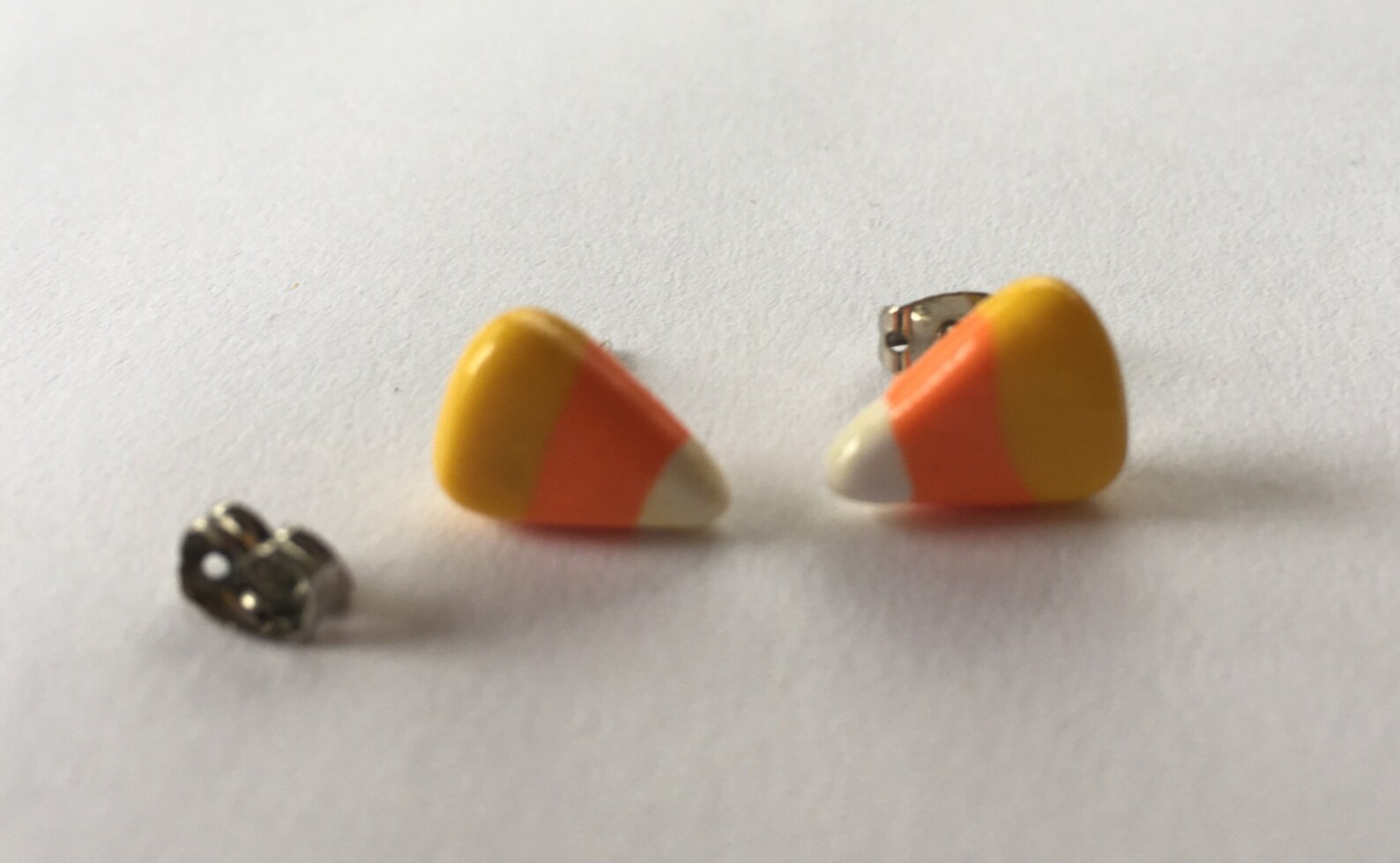 Candy corn earrings Halloween earrings polymer clay | Etsy