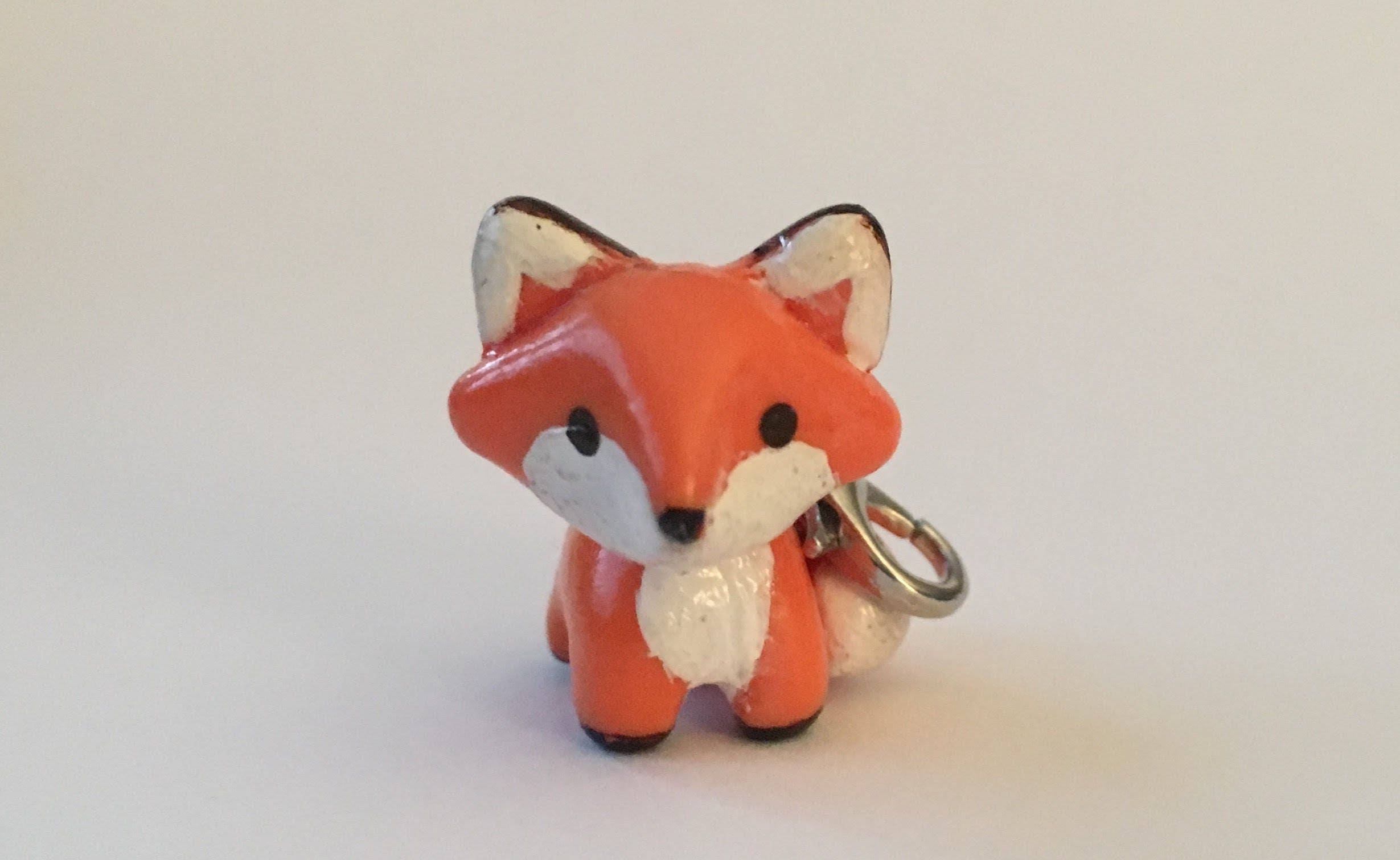 Cute Fox Charm Polymer Clay Fox Jewelry Gift - Etsy Canada