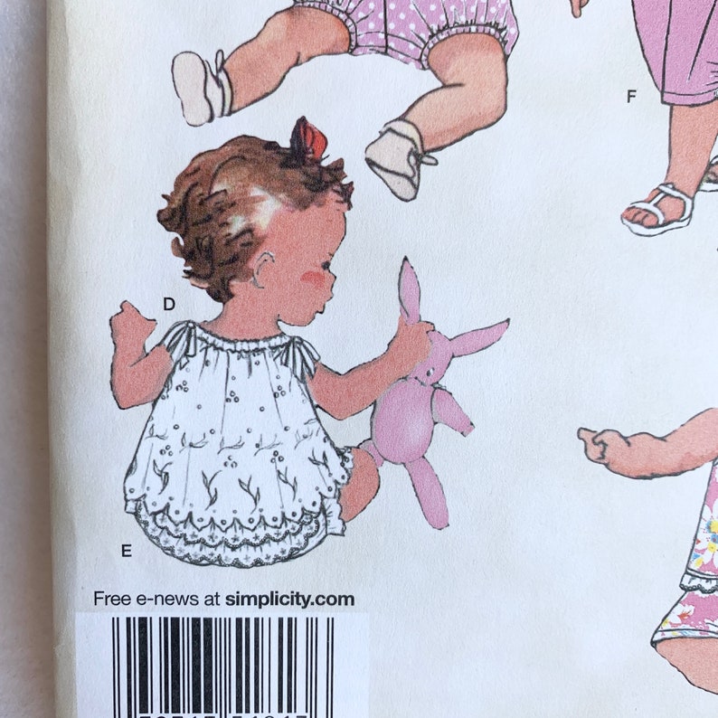 Baby Romper Pattern Simplicity 1813 Size XXS-L Summer Rompers - Etsy