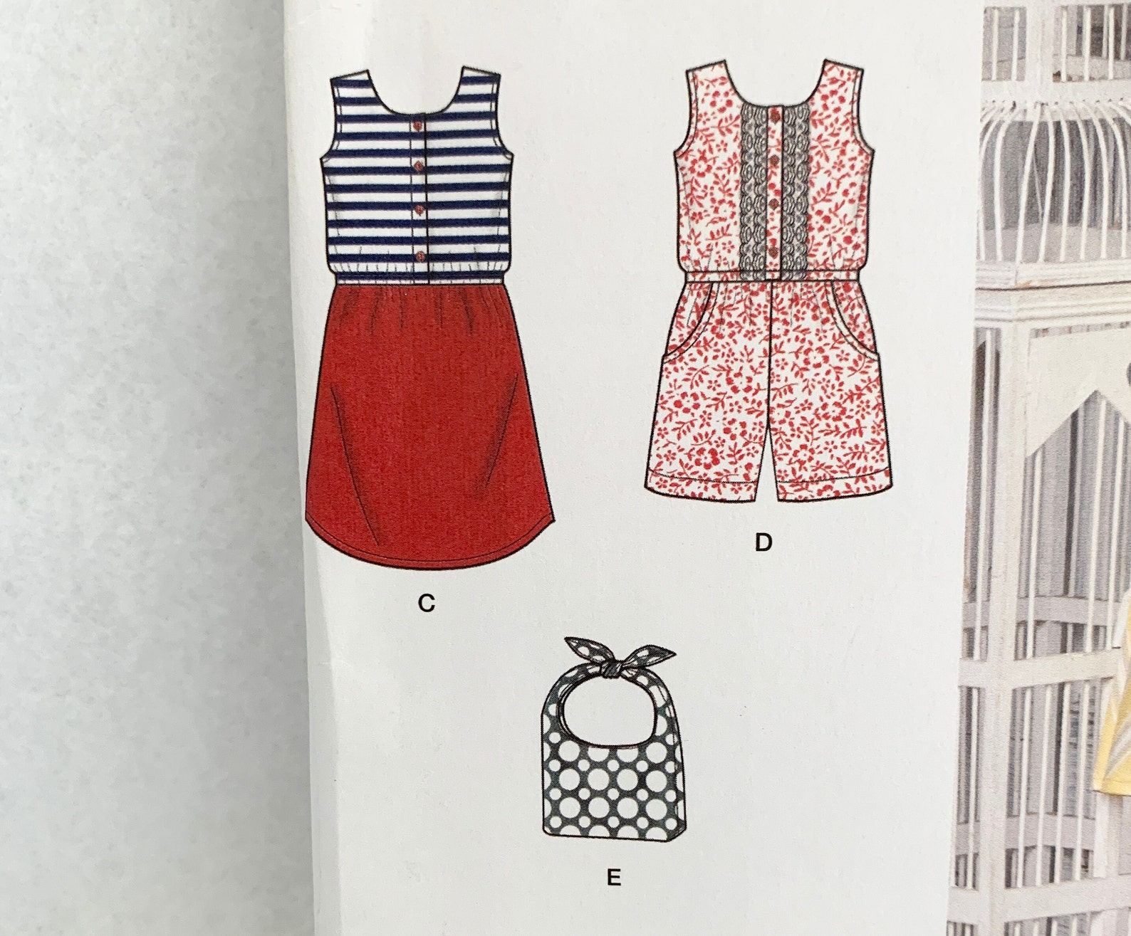 Girls Romper Sewing Pattern Simplicity 8202 Child Size 3-8 NEW - Etsy