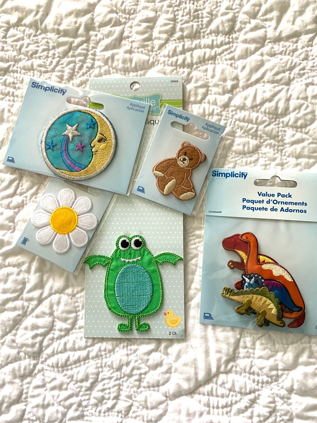 Appliques for Children Assortment Pack Dinosaur Applique Moon Monster ...