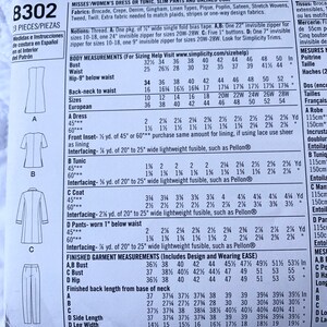 Plus Size Patterns for Long Jacket Pants Top Sleeveless Dress ...