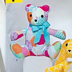 Easy Stuffed Animal Patterns - Stuffed Cat - Dog - Bear - Rabbit ...