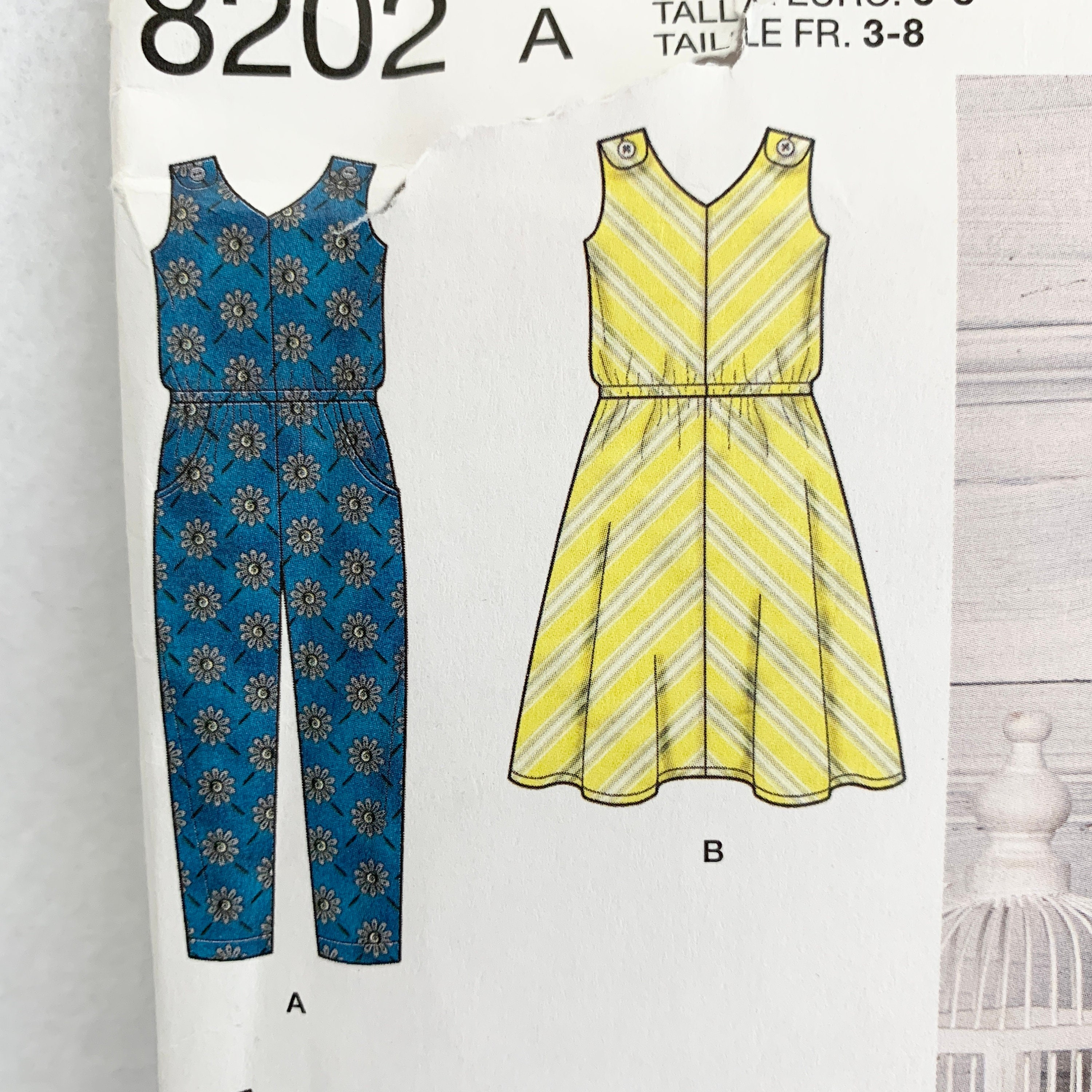Girls Romper Sewing Pattern Simplicity 8202 Child Size 3-8 NEW - Etsy