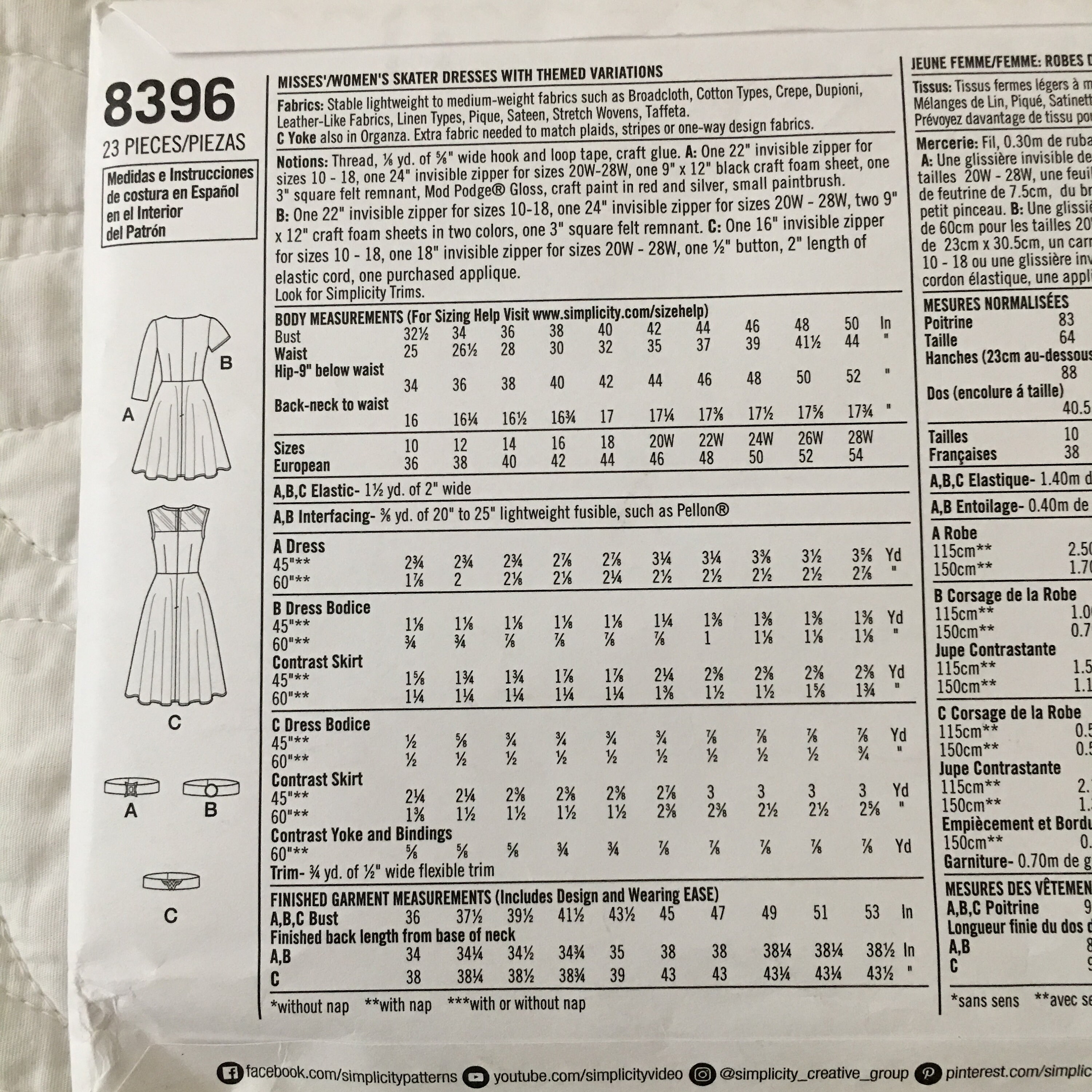 Misses' Plus Size Costume Patterns NEW UNCUT Simplicity - Etsy