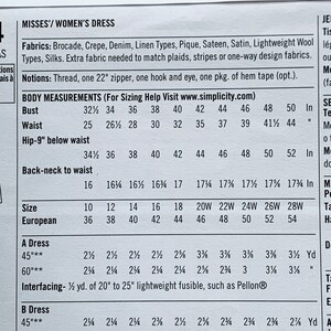 1960s Style Dress Pattern Uncut Simplicity 8254 Misses - Etsy