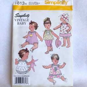 Baby Romper Pattern - Simplicity 1813 - Size XXS-L - Summer Rompers - Etsy