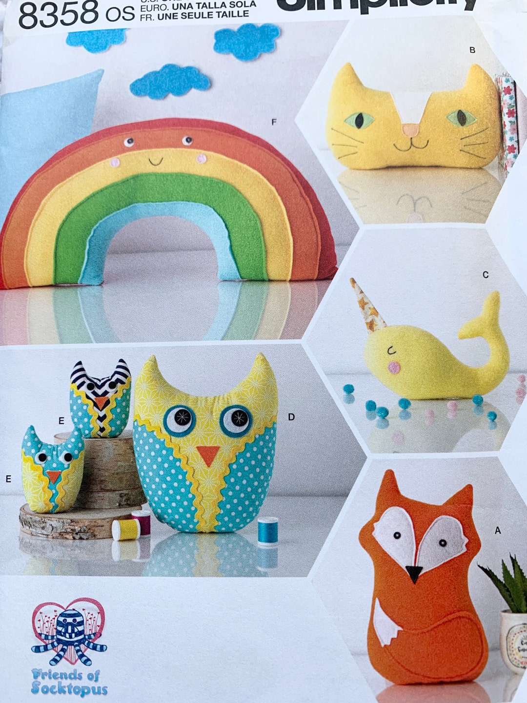 Cute Stuffed Animal Patterns - Simplicity 8358 - Happy Room Decoration ...