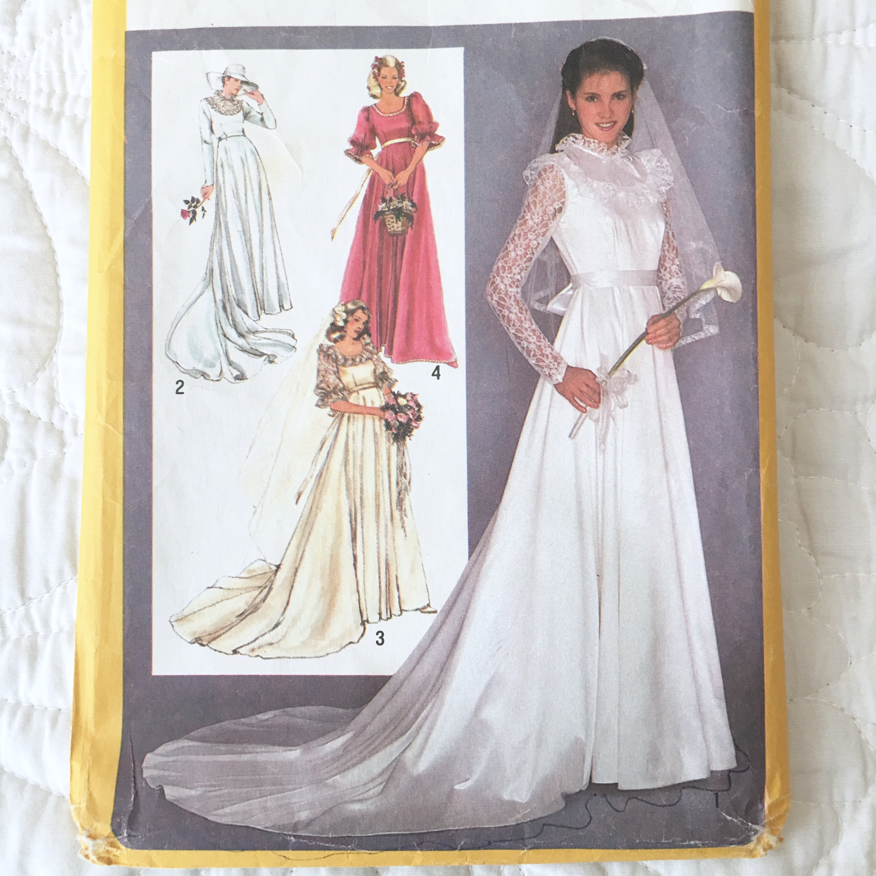 80s Wedding Dress Sewing Pattern - Simplicity 9755 - Misses 80s Wedding Dress Sewing Pattern - Simplicity 9755 - Misses