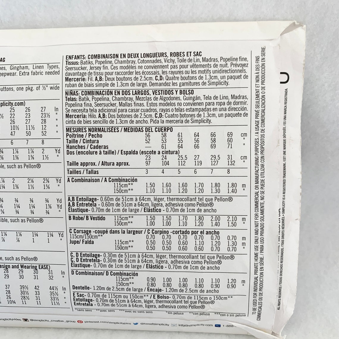 Girls Romper Sewing Pattern Simplicity 8202 Child Size 3-8 - Etsy