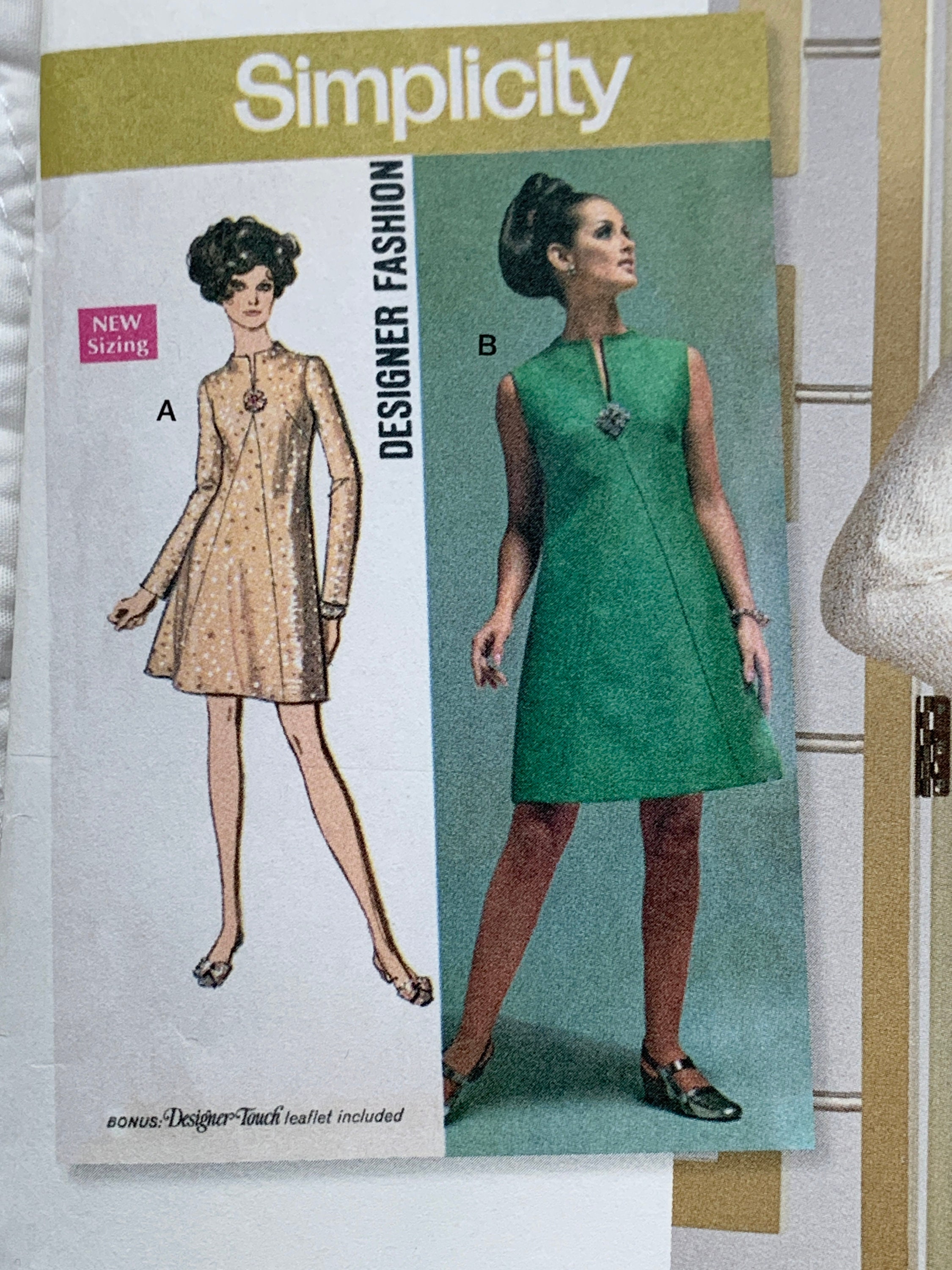 1960s Style Dress Pattern Uncut Simplicity 8254 Misses Sizes 10-18 and ...