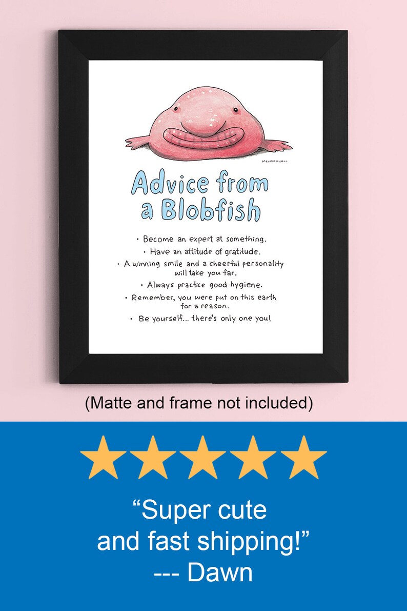 Blobfish Weird Stuff Cubicle Decor Mindfulness Gift High - Etsy