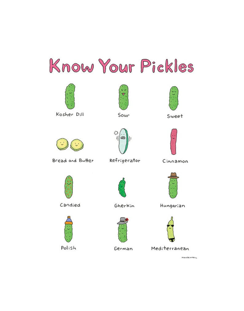 Pickle Art, Dill Pickles, College Student Gift, Weird Stuff, Nerdy ...