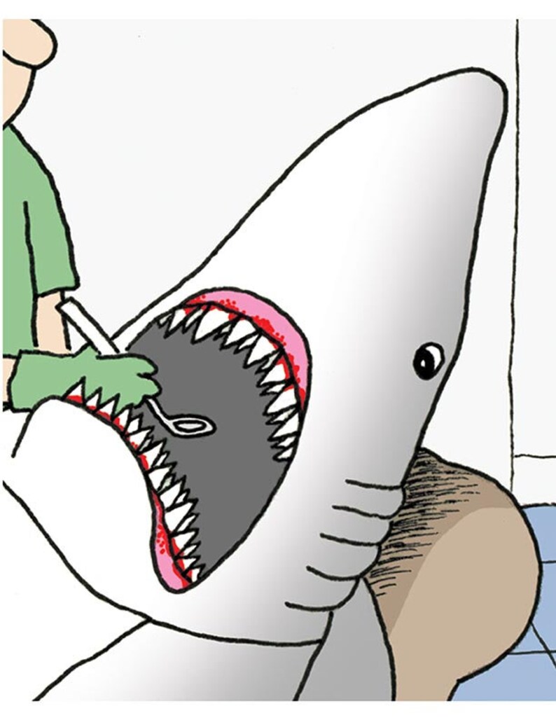 Weird Stuff Jaws Posterfunny Bathroom Signs Dental Art | Etsy