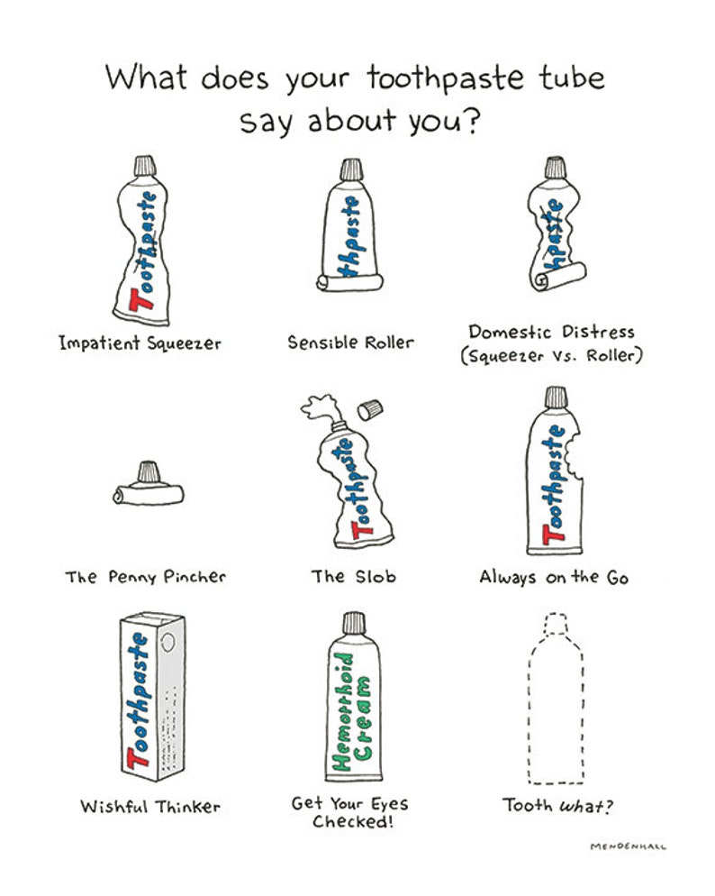 Funny Dental Print: Toothpaste Tube Art, Dentist Gift - Etsy