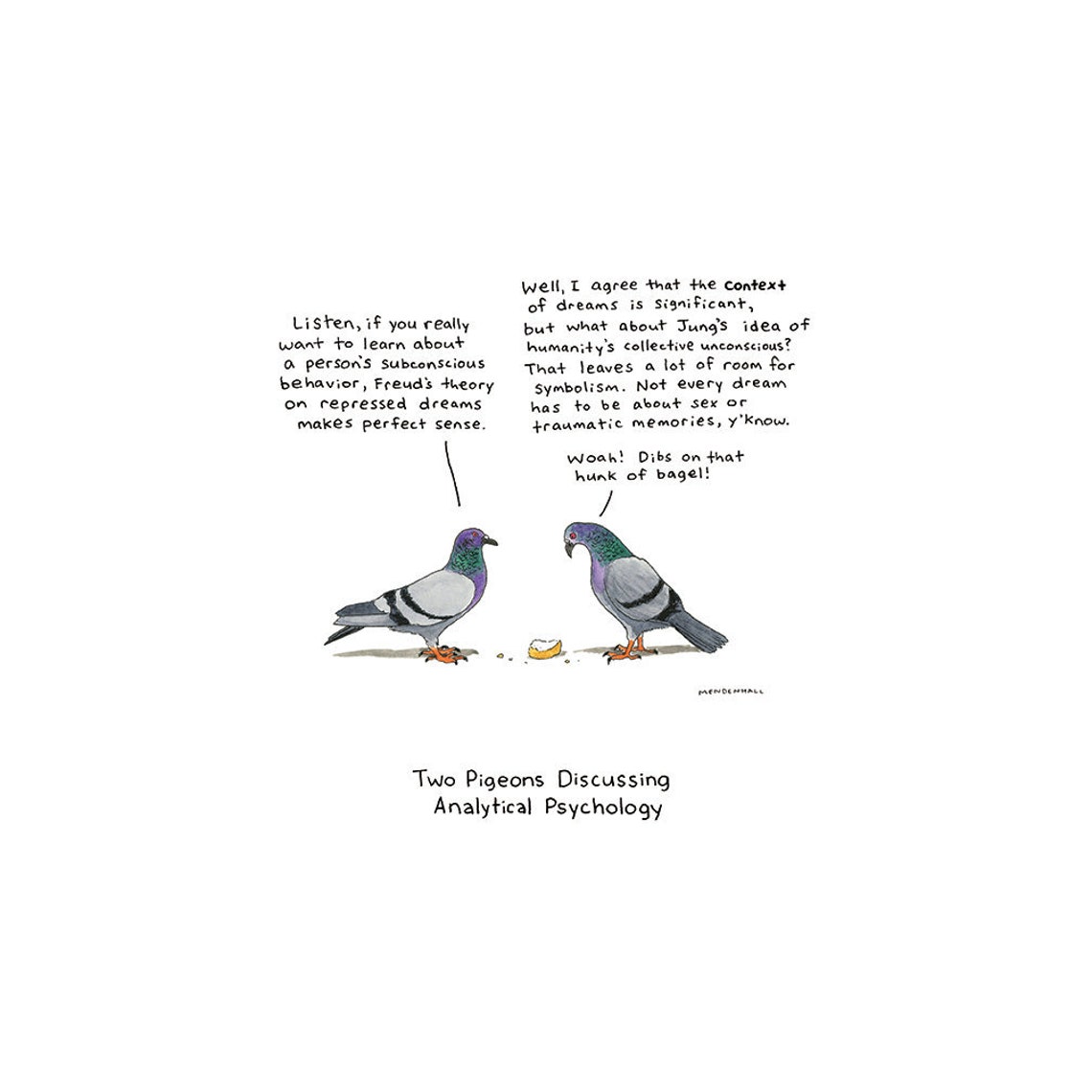 Pigeon Psychology Gifts Weird Stuff Bird Painting Medical | Etsy