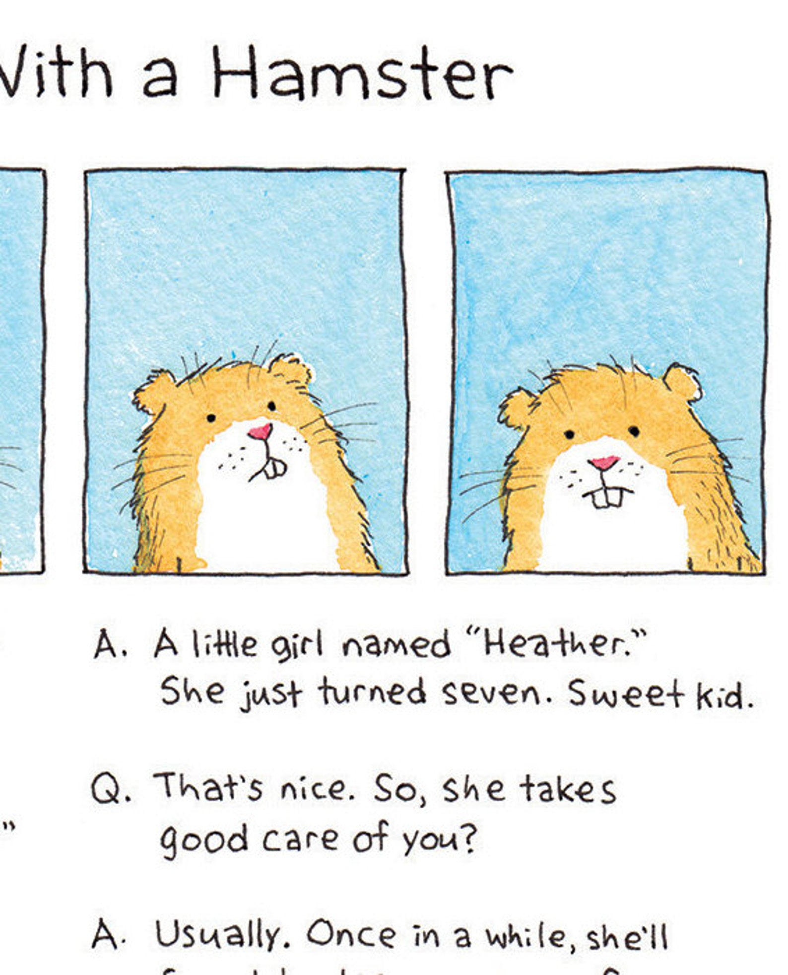 Hamster Art Print Funny Hamster Funny Animal Print Pet | Etsy