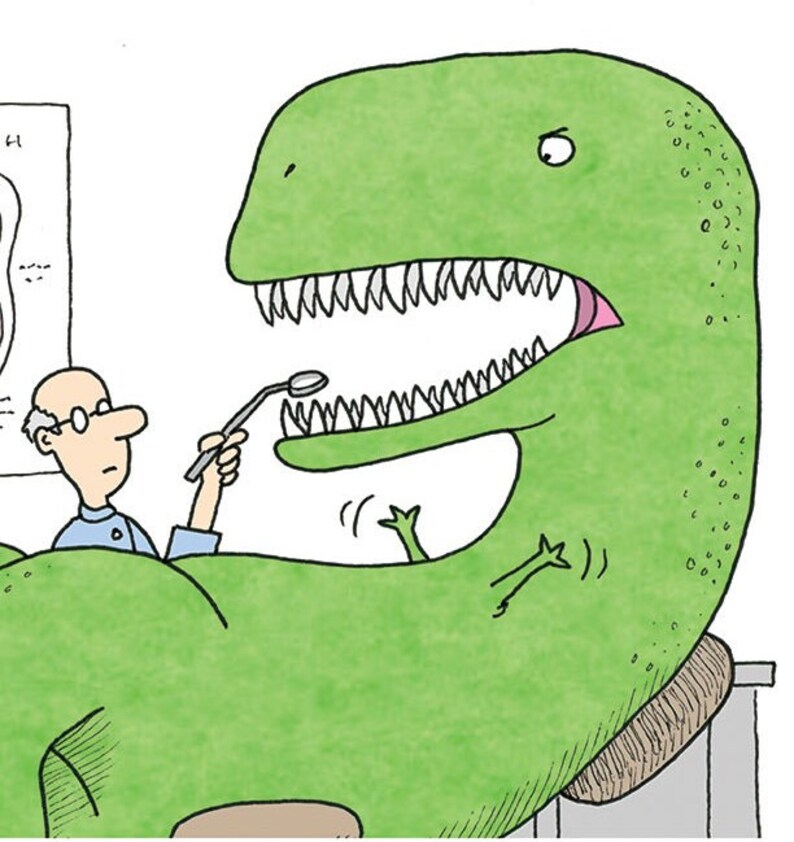 Dental Office Decor Dinosaur Wall Art Tyrannosaurus Rex - Etsy