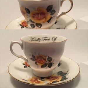 Custom Swear/ Funny Tea Cups - Etsy