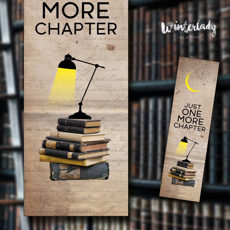 Just One More Chapter Bookmarks Quote Printable | Etsy