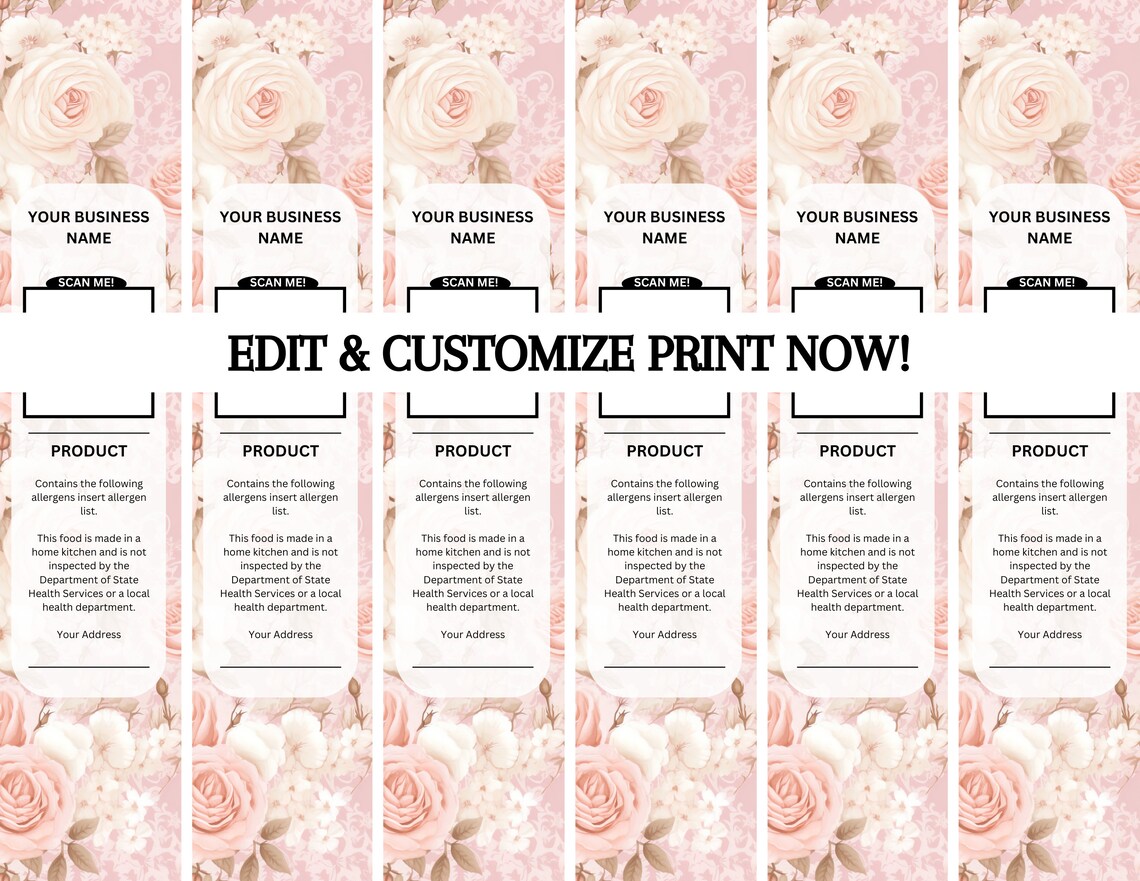 Flower Packaging Label Dessert Packaging Label L Cake Pan Dessert Label ...